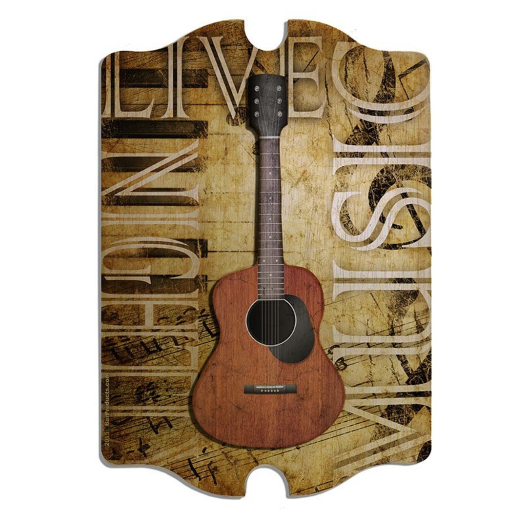 Wood Bar Sign Tavern Shaped Live Music Nightly - Etsy