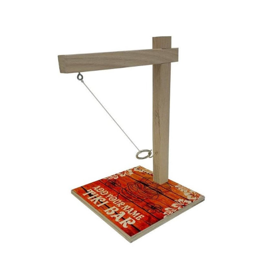 ADD YOUR NAME Large Tabletop Ring Toss Game Tiki - Etsy