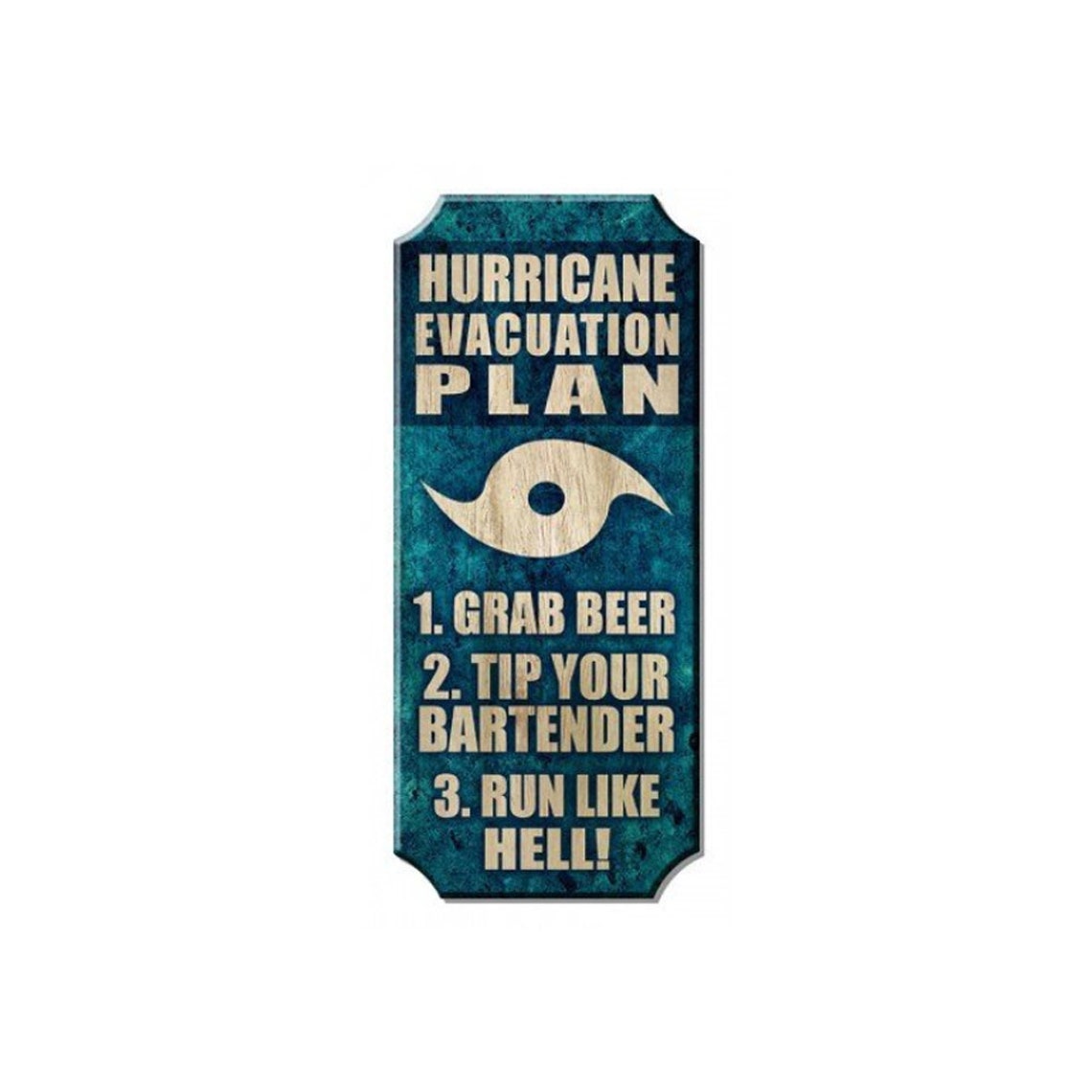 Funny Bar Sign Hurricane Evacuation Plan Wood Plaque Sign | Etsy Canada