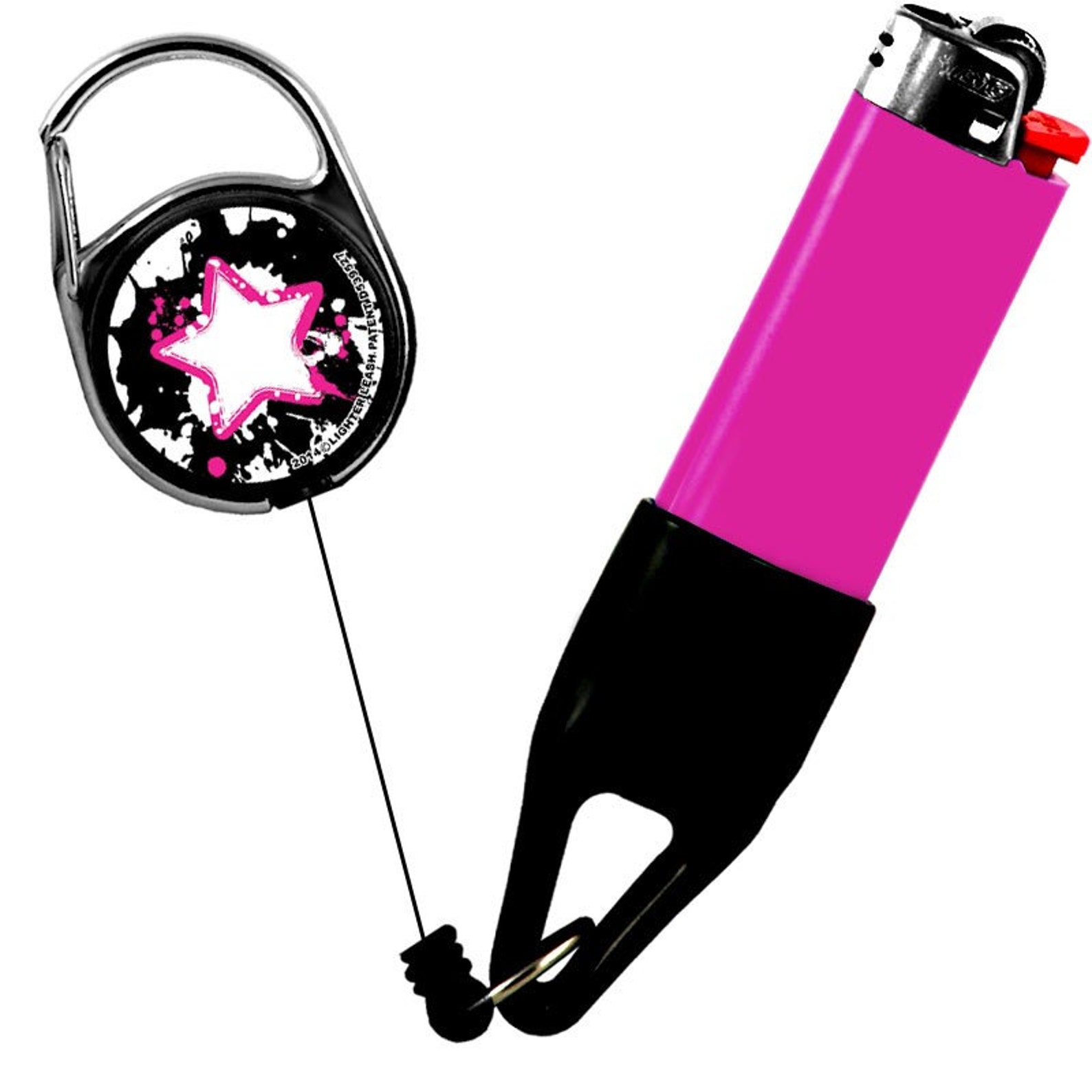 Premium Clip Lighter Leash® Grunge Pink and Black Series - Etsy