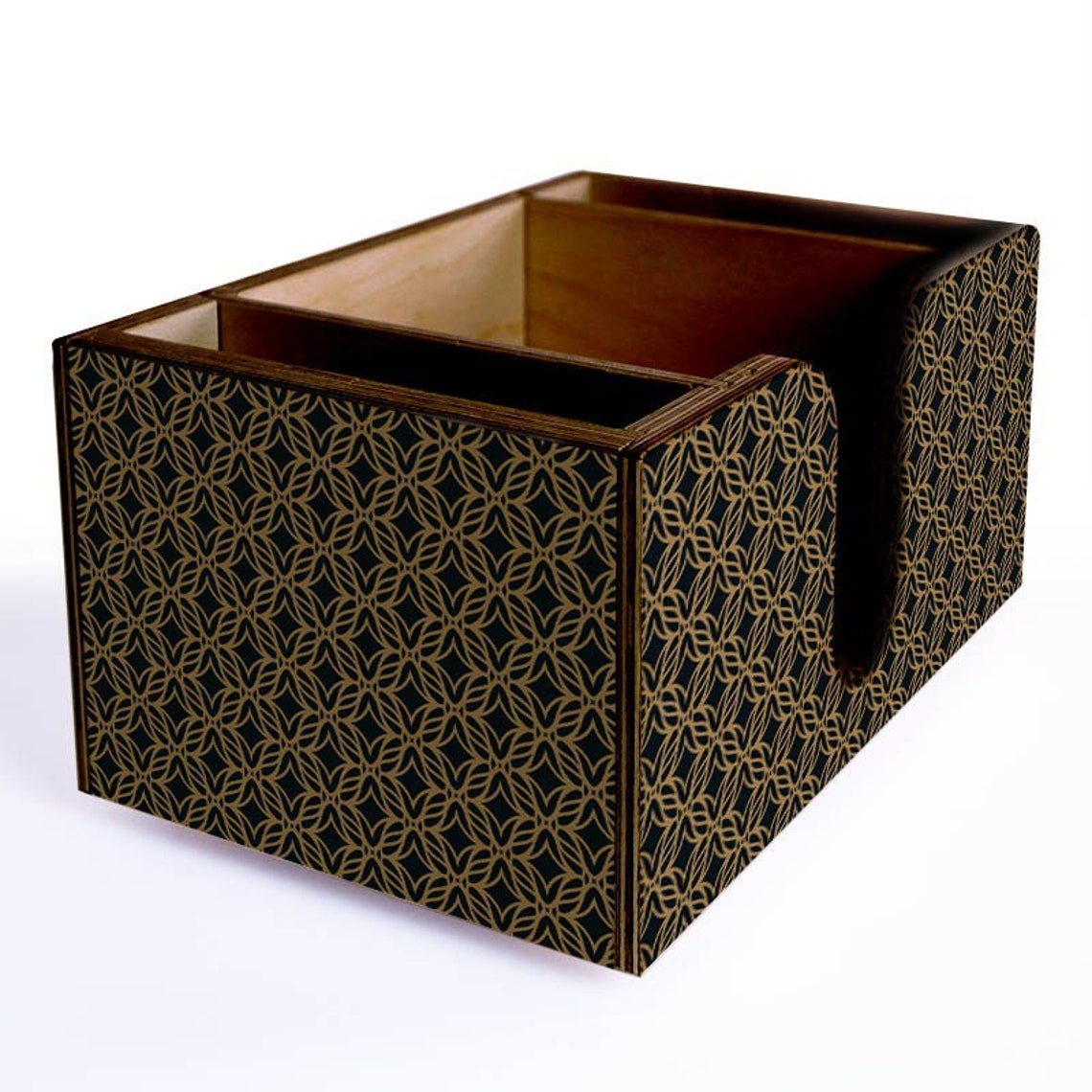 Napkin Holder Bar Caddy Wood Utensil Caddy Elegant - Etsy