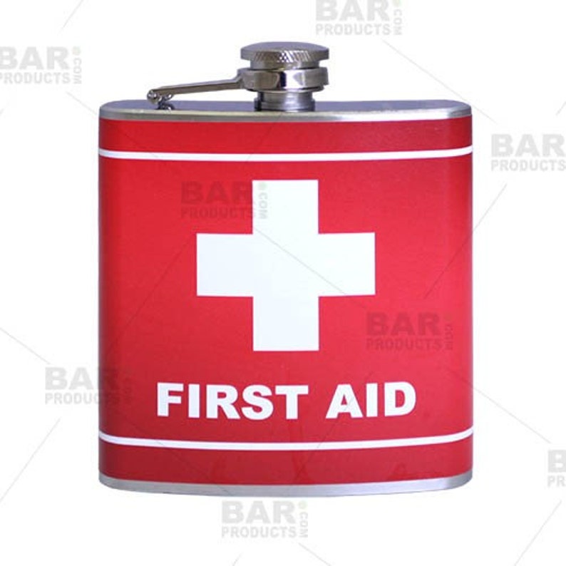 First Aid Stainless Steel Hip Flask Several Size Options - Etsy
