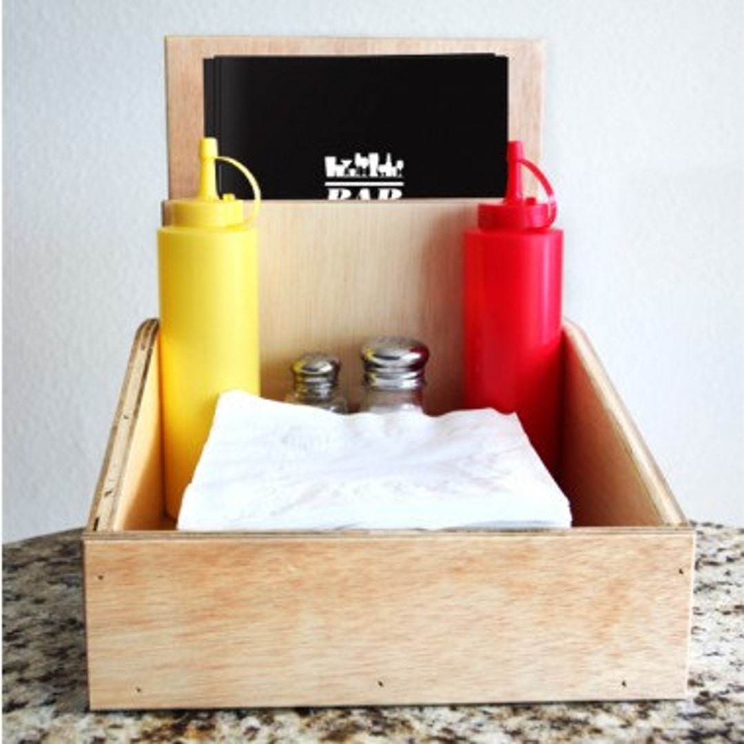 Wood Table Organizer / Condiment Holder - Etsy