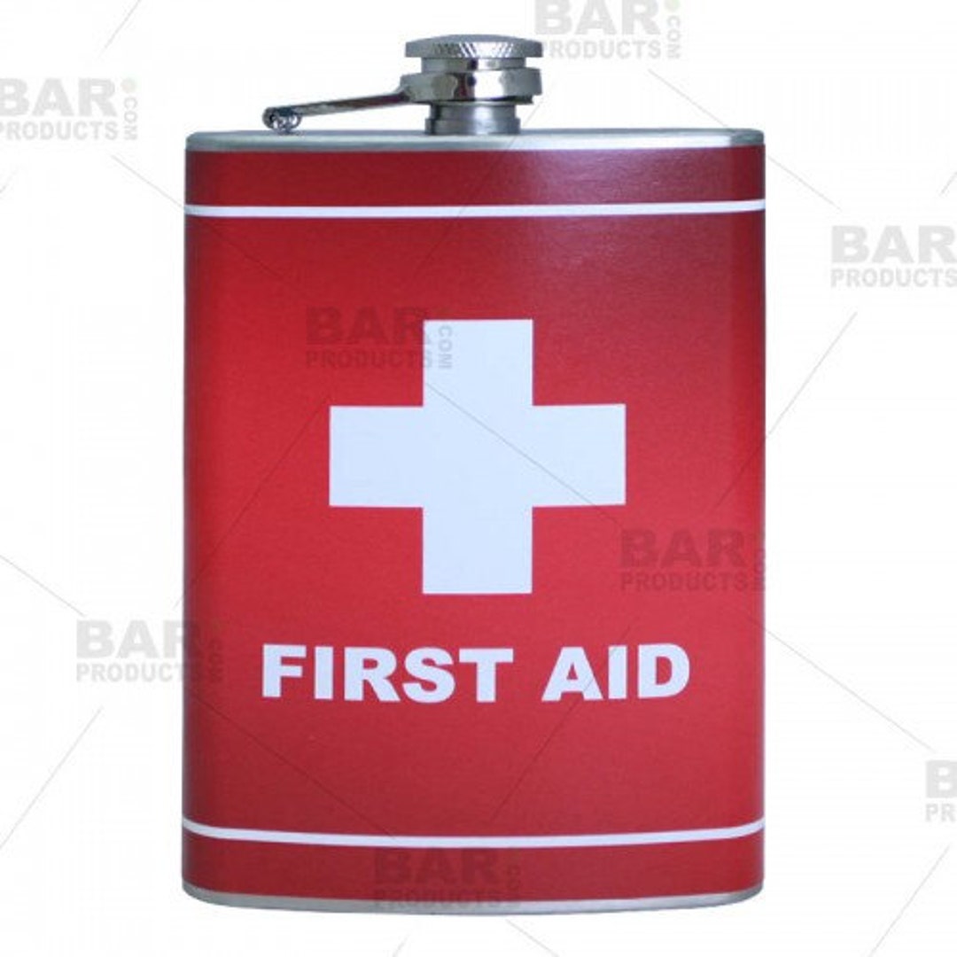 First Aid Stainless Steel Hip Flask Several Size Options - Etsy