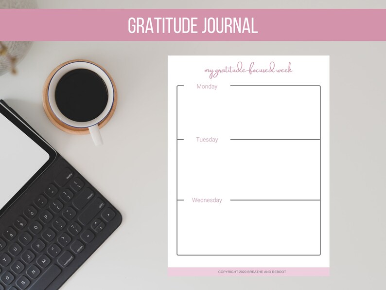 Gratitude Focused Weekly Planner and Journal, Daily Gratitude, Happy ...