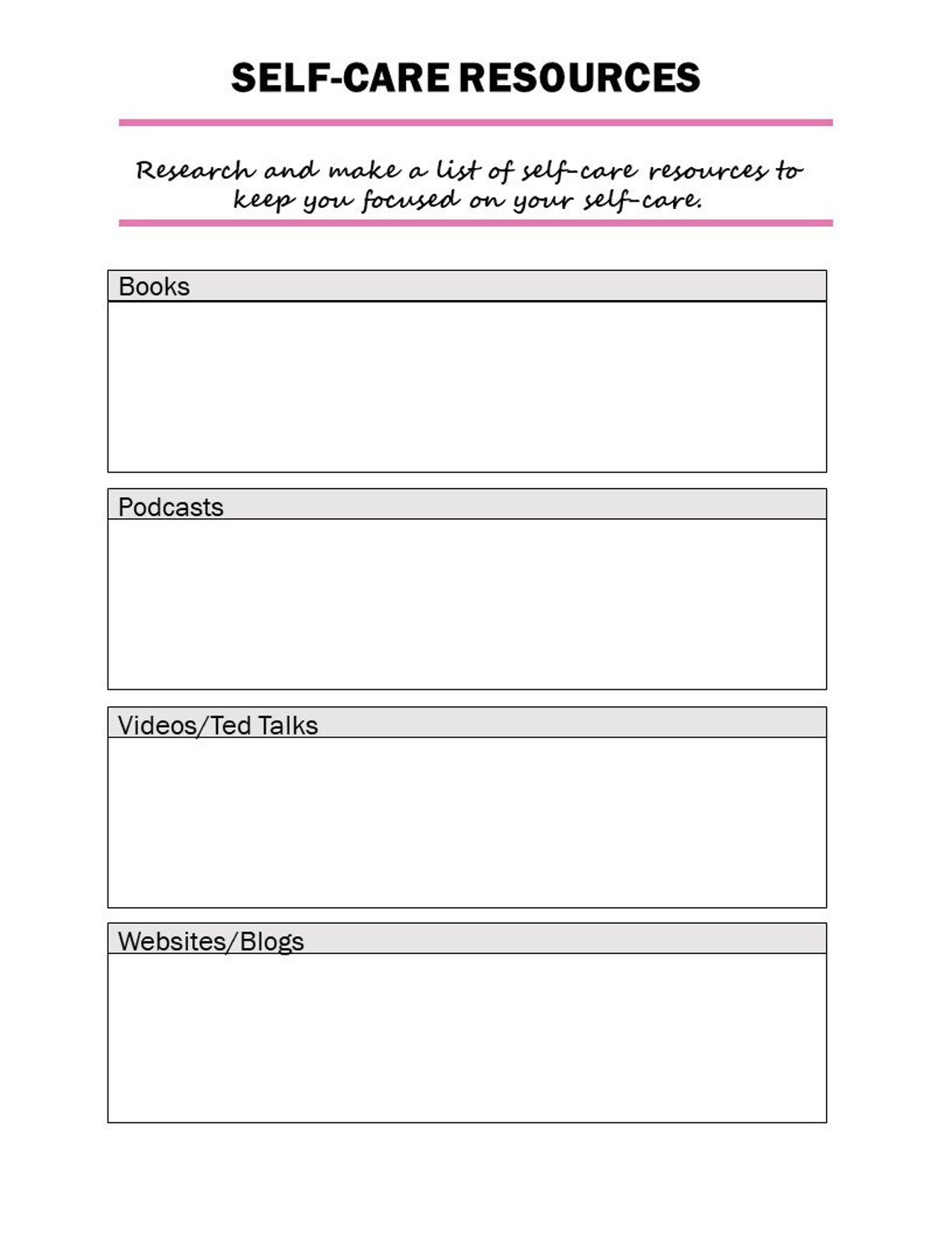 Self Care Workbook Journal Planner for a Self Love Practice - Etsy