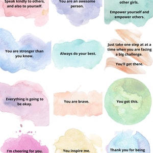 Positive Affirmation Cards for Positive Thoughts, Printable Notes With ...