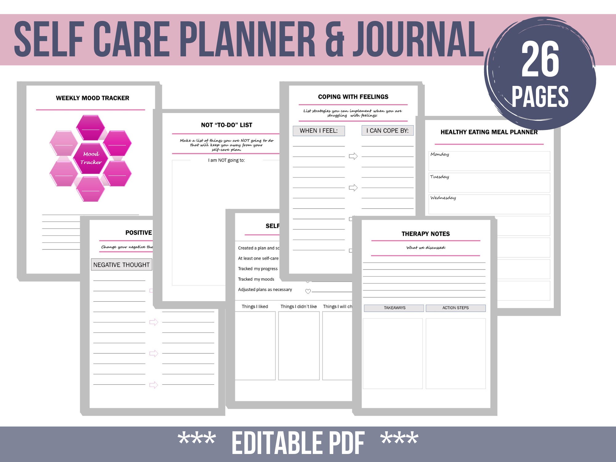 Self Care Workbook Journal Planner for a Self Love Practice - Etsy