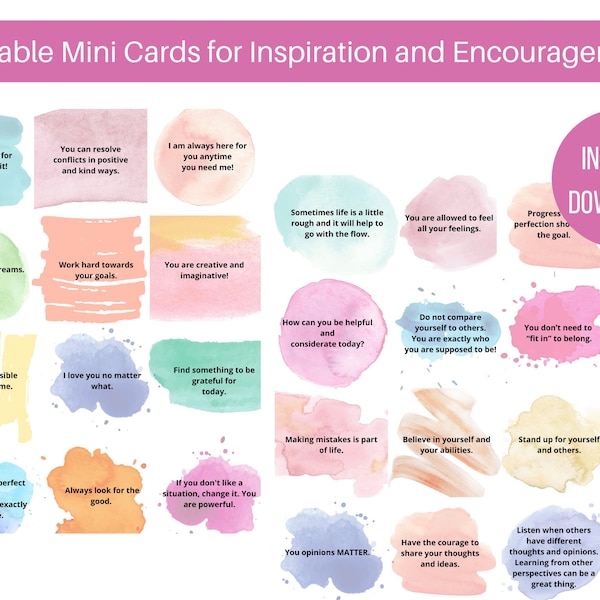 Affirmation Cards Printable - Etsy