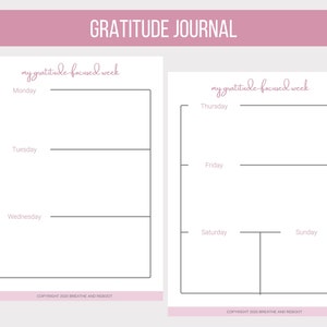 Gratitude Focused Weekly Planner and Journal, Daily Gratitude, Happy ...
