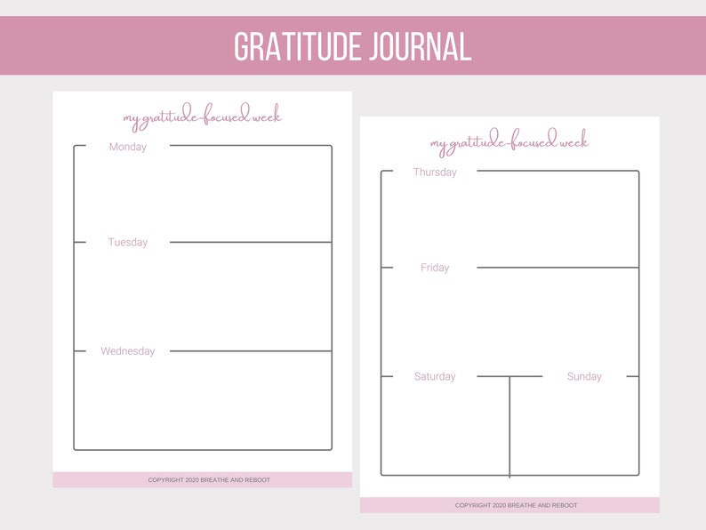 Gratitude Focused Weekly Planner and Journal, Daily Gratitude, Happy ...