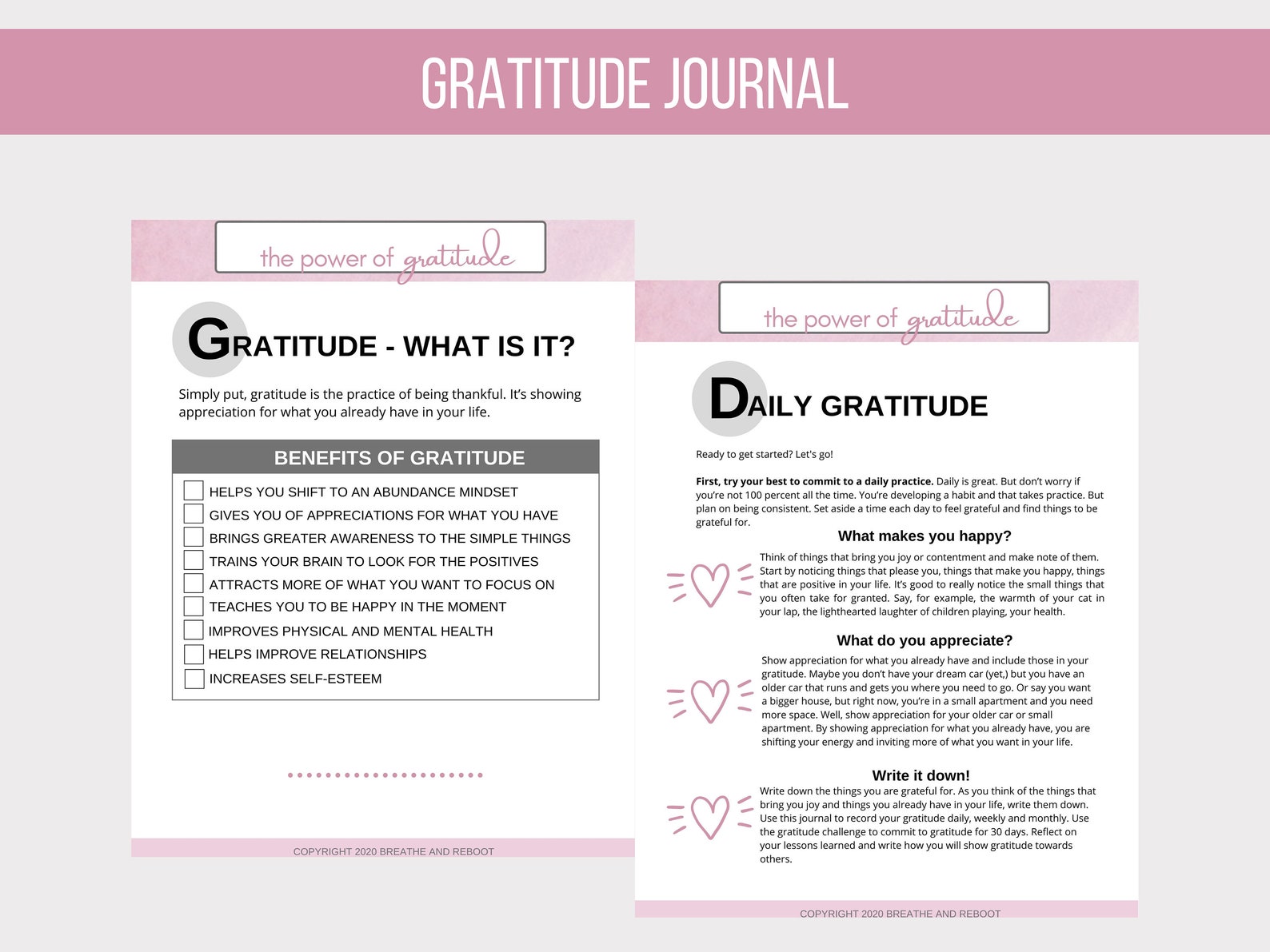 Gratitude Focused Weekly Planner and Journal, Daily Gratitude, Happy ...