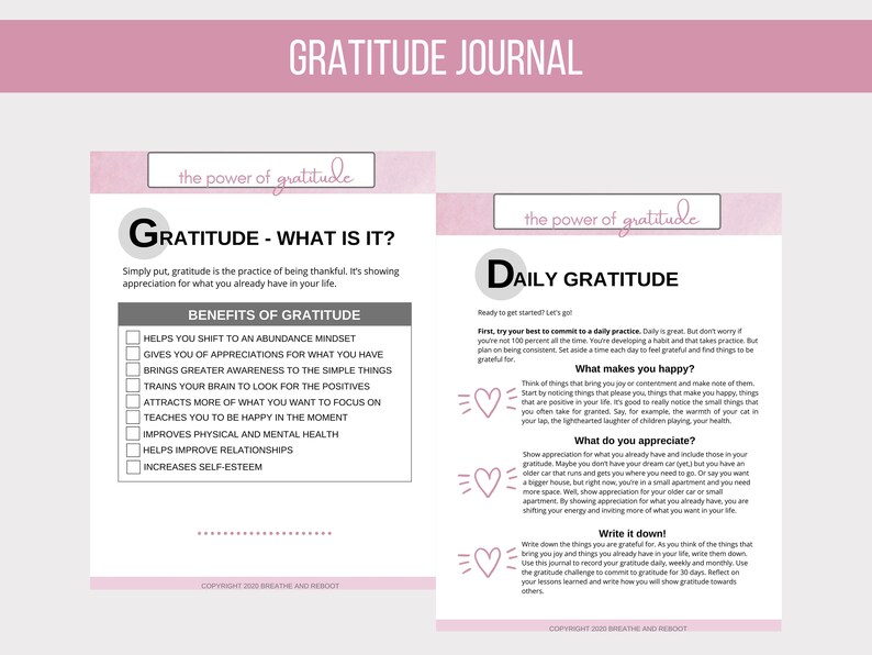 Gratitude Focused Weekly Planner and Journal, Daily Gratitude, Happy ...