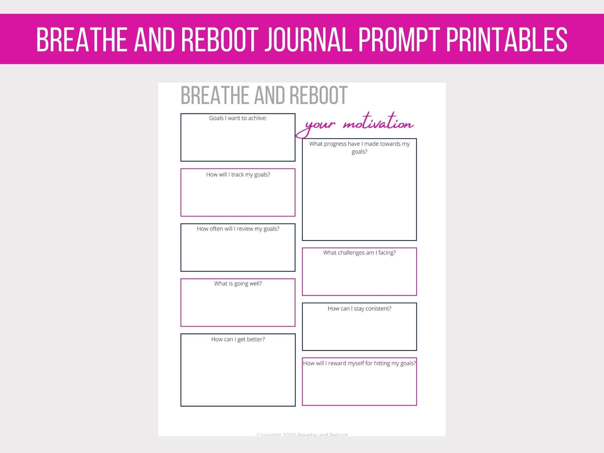 Self Care Journal, Self Care Printable, Mindfulness Journal, Personal ...