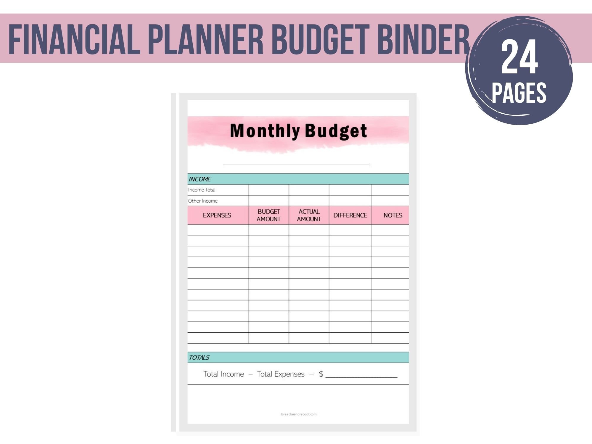 Money Binder Budget Template Budget Sheets Savings - Etsy