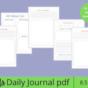 Kids Journal Printable | Daily Diary for Children | Gratitude and ...