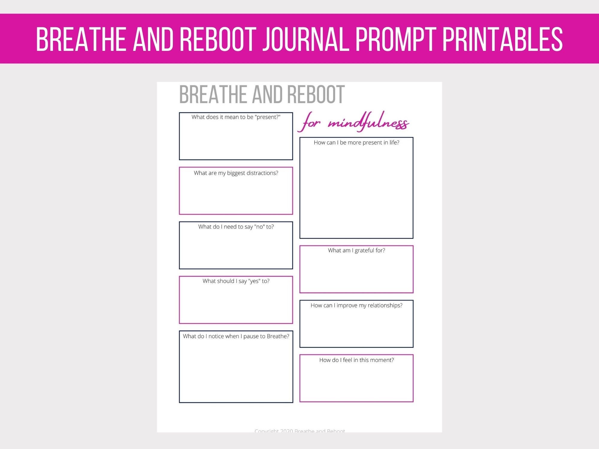 Self Care Journal, Self Care Printable, Mindfulness Journal, Personal ...
