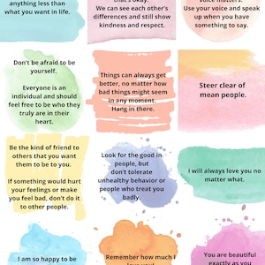 Positive Affirmation Cards for Positive Thoughts, Printable Notes With ...