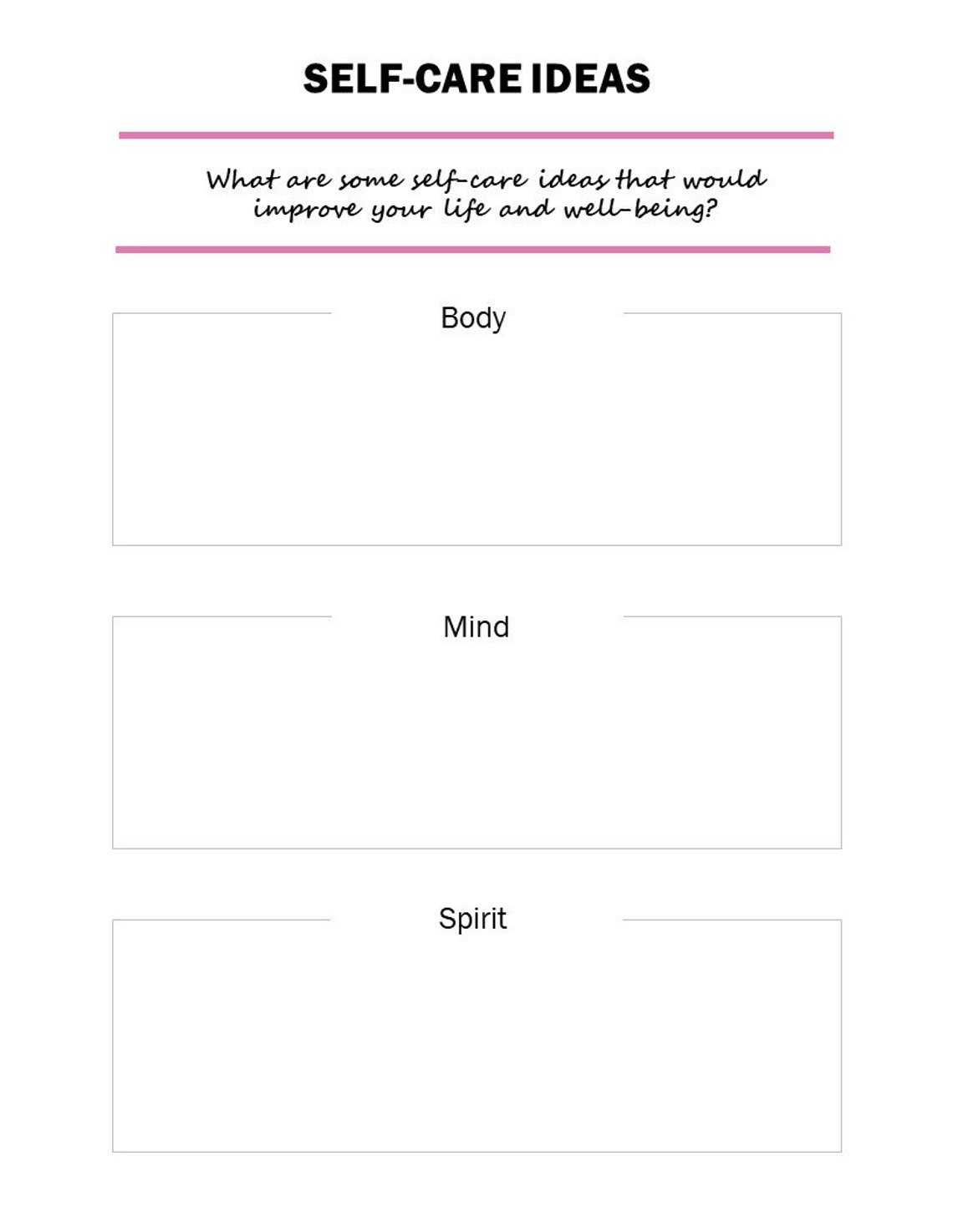 Self Care Workbook Journal Planner for a Self Love Practice - Etsy