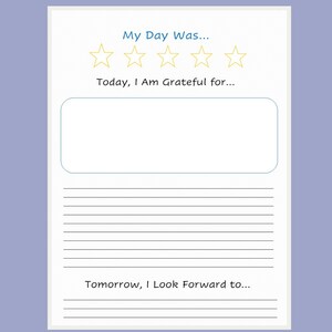 Kids Journal Printable | Daily Diary for Children | Gratitude and ...