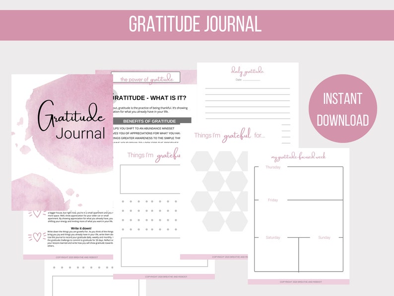 Gratitude Focused Weekly Planner and Journal, Daily Gratitude, Happy ...