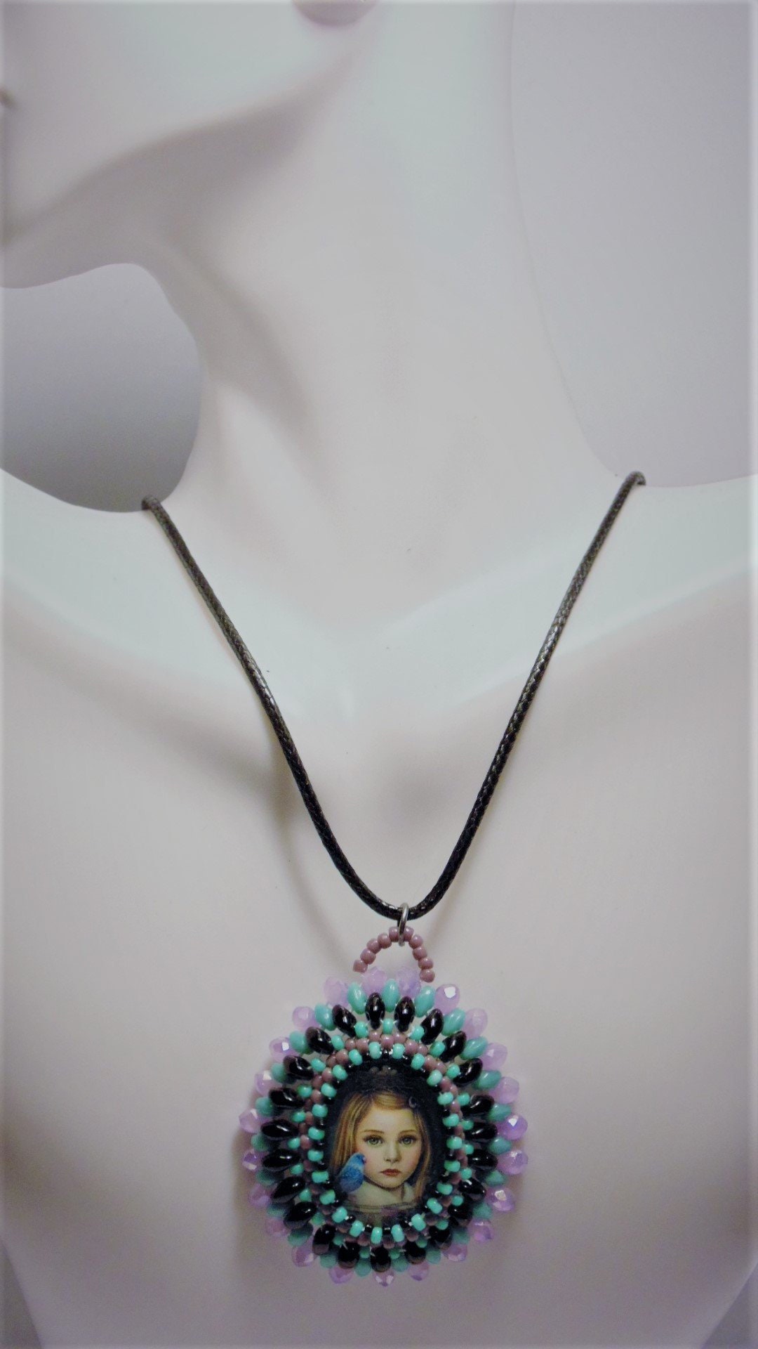 Young Girl Necklace Girls Necklace Pendant Necklace Cameo - Etsy