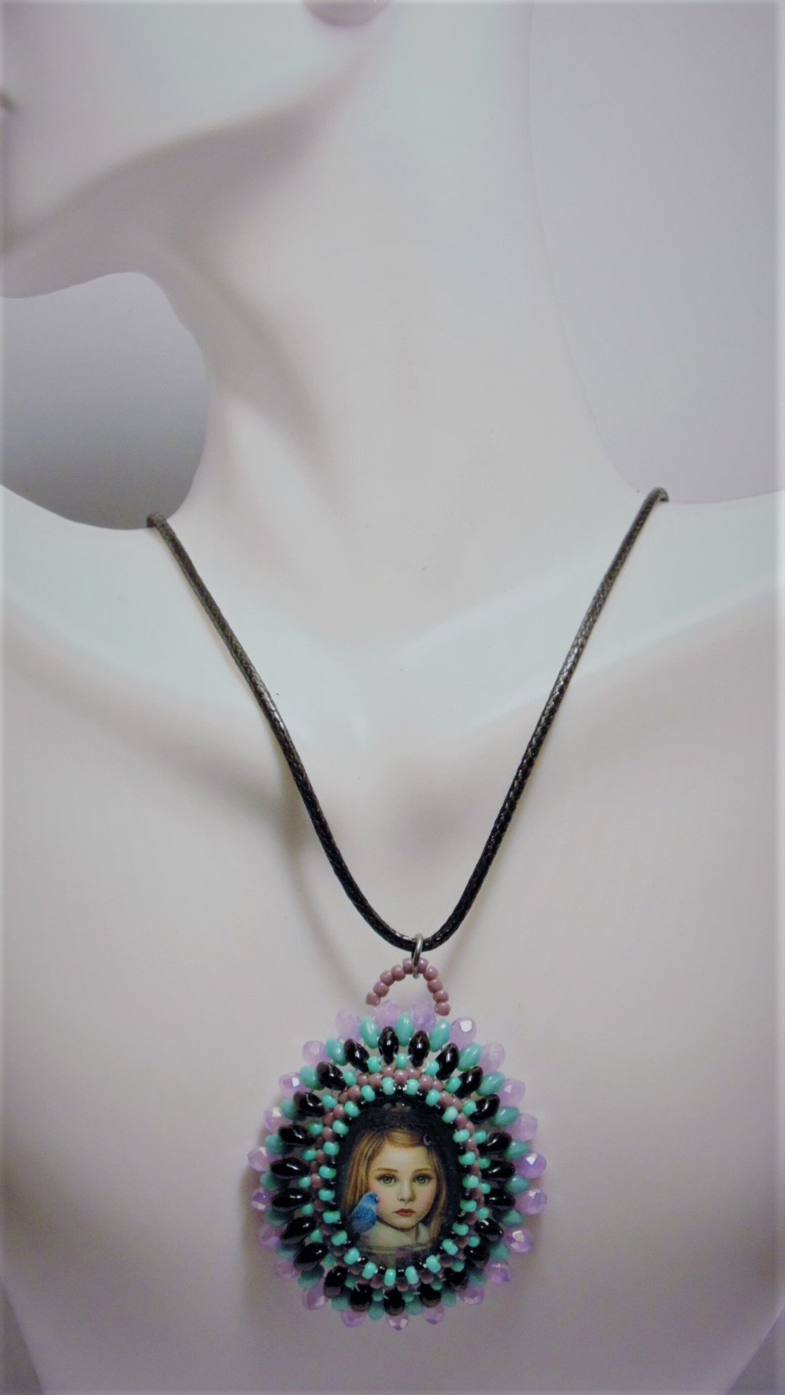 Young Girl Necklace Girls Necklace Pendant Necklace Cameo - Etsy