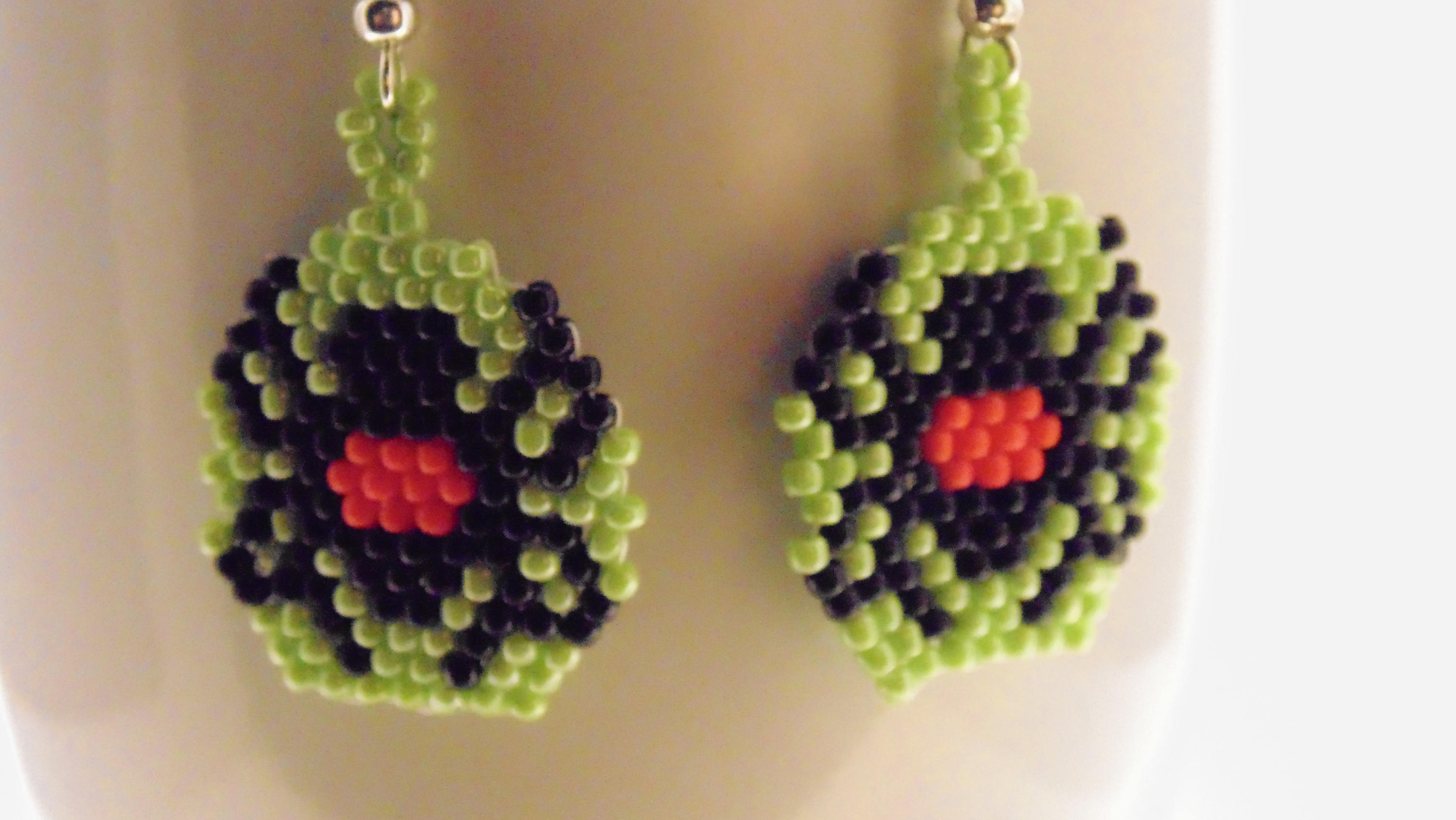 Handmade Seed Bead Spider Earrings, Hypoallergenic, Halloween - Etsy