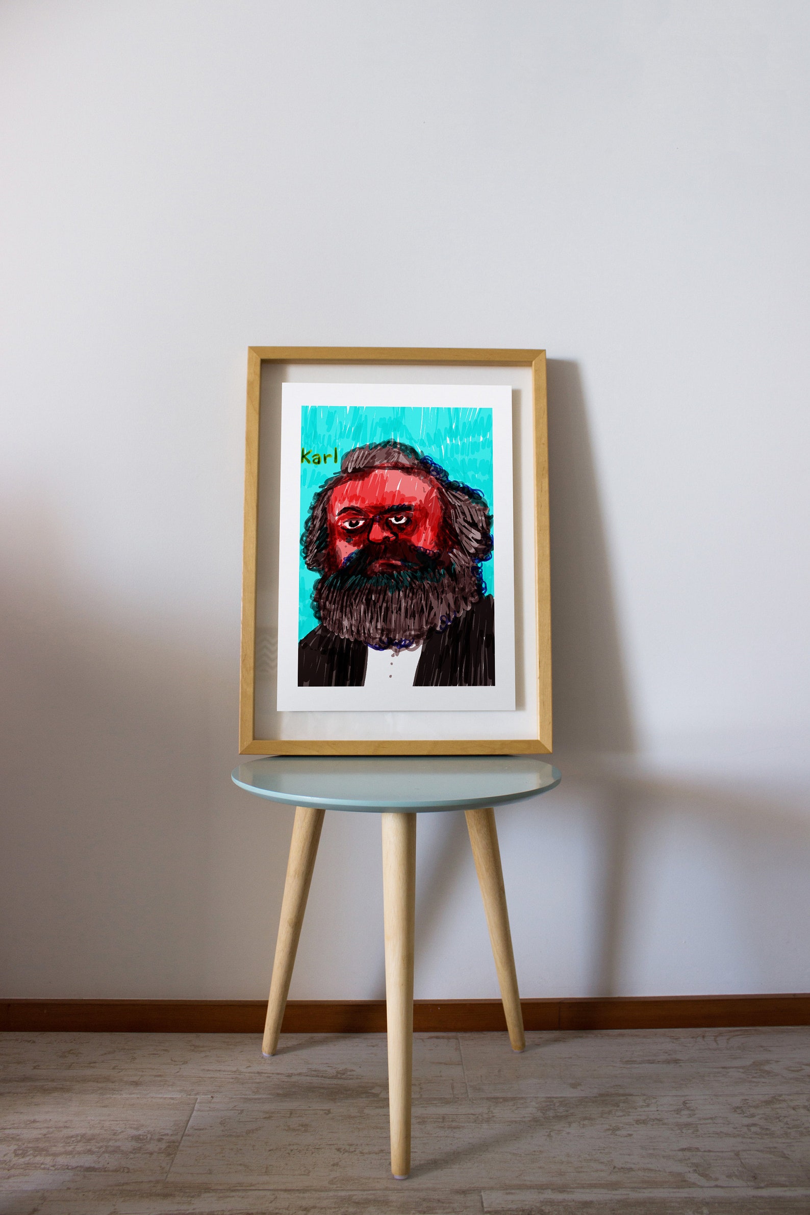 Karl Marx Portrait Technique Markers Original Gift Idea and - Etsy