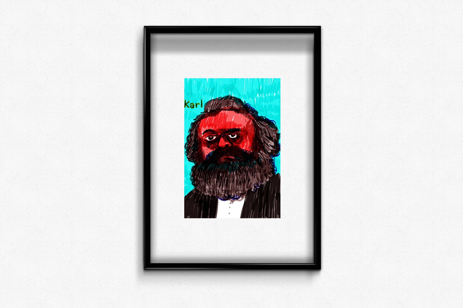 Karl Marx Portrait Technique Markers Original Gift Idea and - Etsy