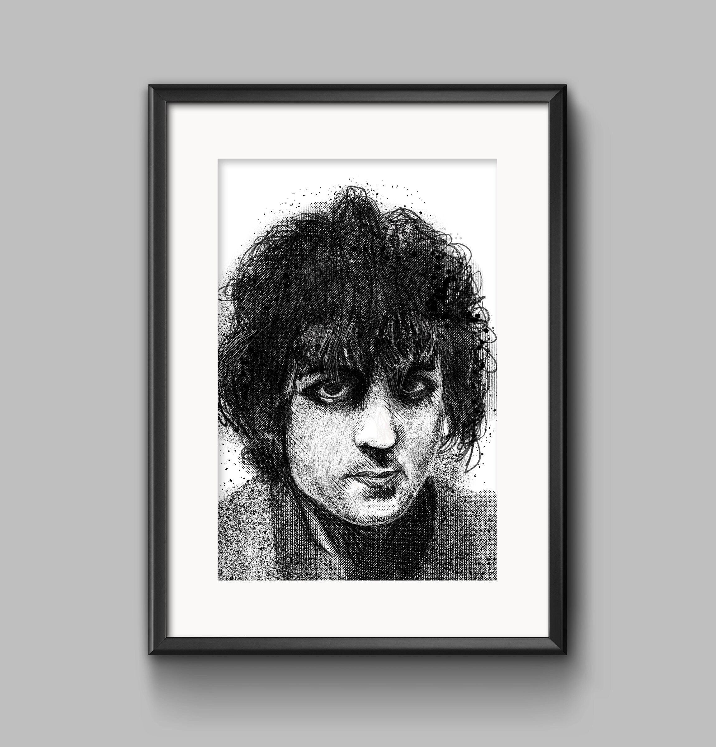 Syd Barrett, Famous Musician, Portrait, Instant Download File - Etsy