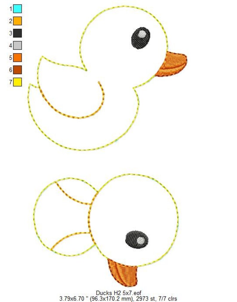 File Little Ducks DIGITAL Embroidery Design - Etsy