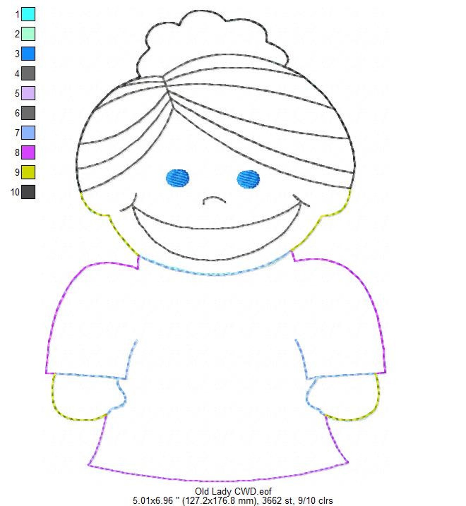 There Was an Old Lady DIGITAL Embroidery Design - Etsy