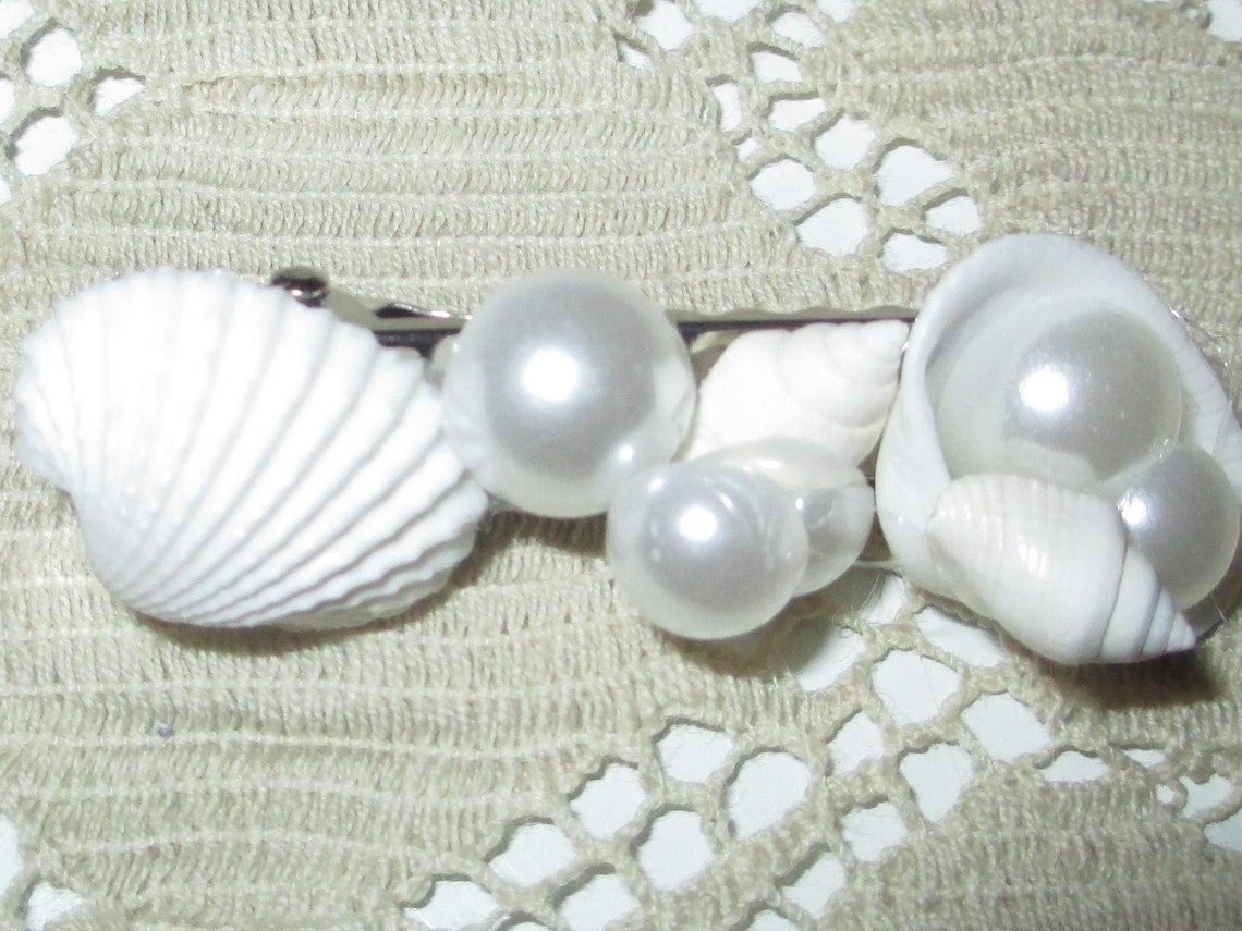 Mermaid Hair Piece White Shell Hair Clip Wedding Style Hair - Etsy