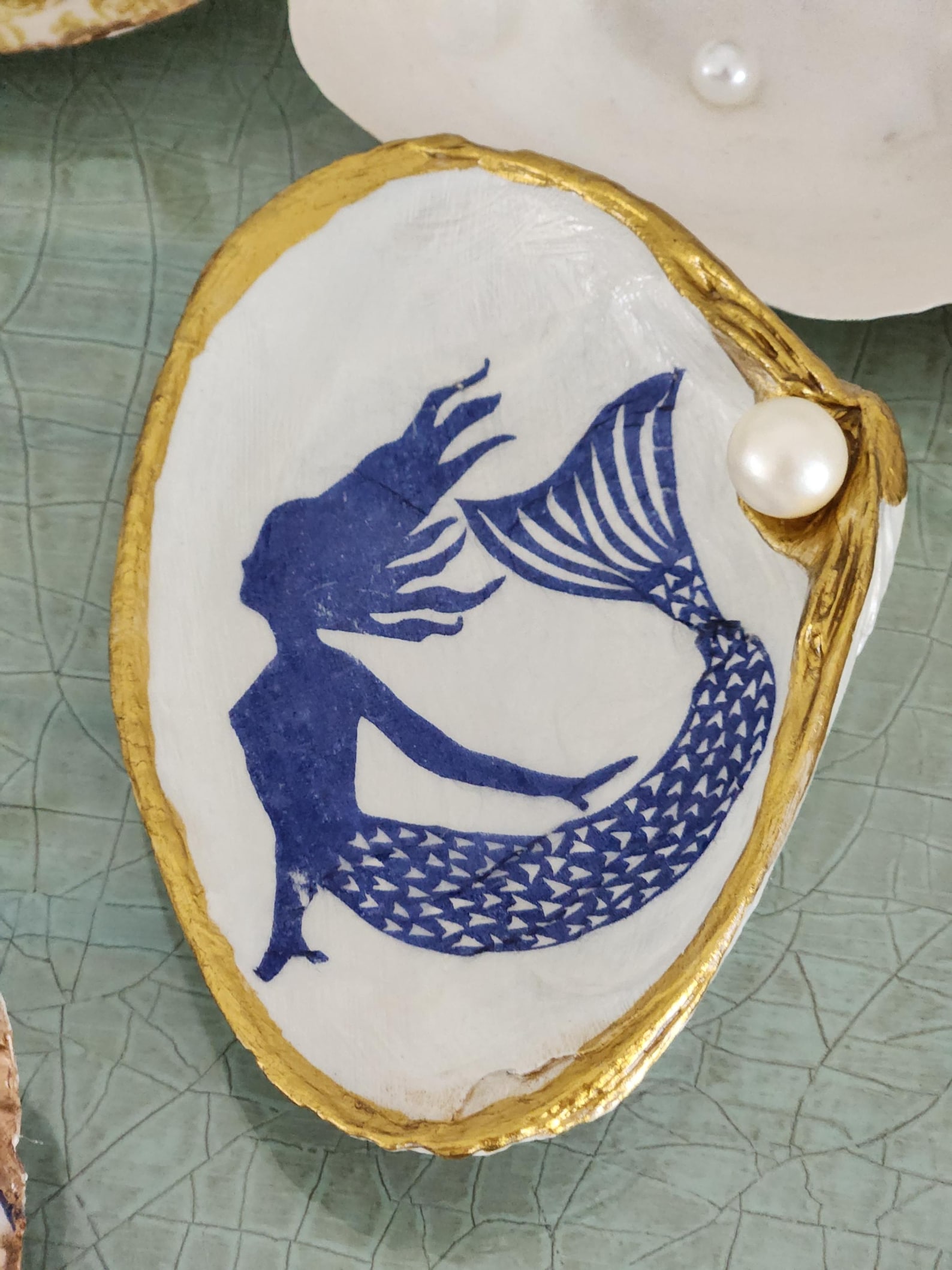 Mermaid Decoupage Clam Shell Jewelry Dish: Beach Decor Gift - Etsy