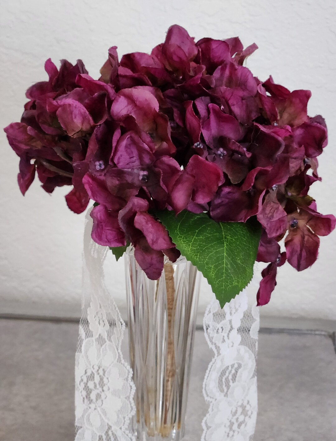Hydrangeas Purple Bouquet, Wedding Bouquet, Bridesmaid Bouquet, Rustic ...