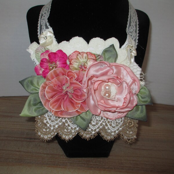 Lace Bib Necklace - Etsy
