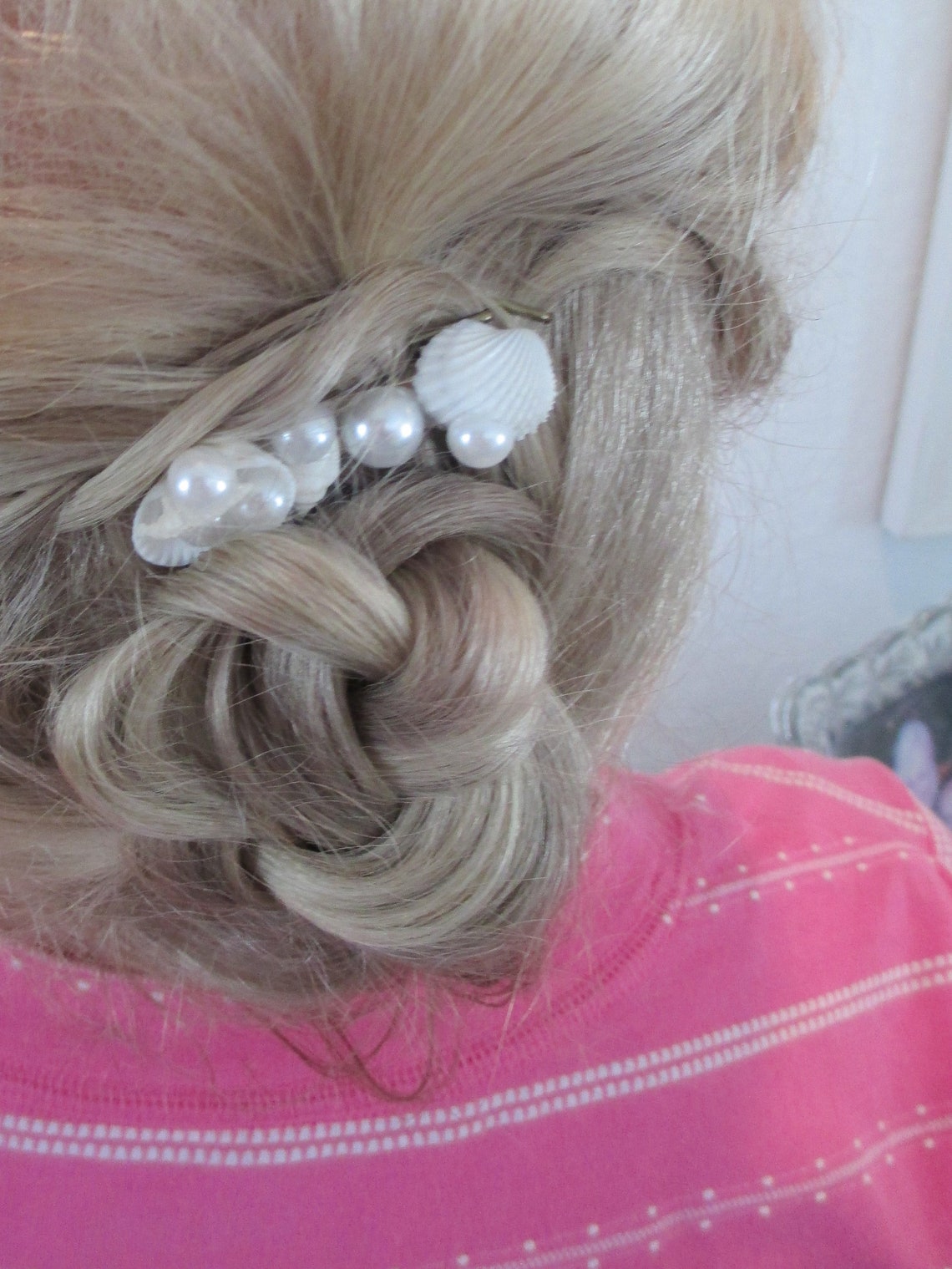 Mermaid Hair Piece White Shell Hair Clip Wedding Style Hair - Etsy
