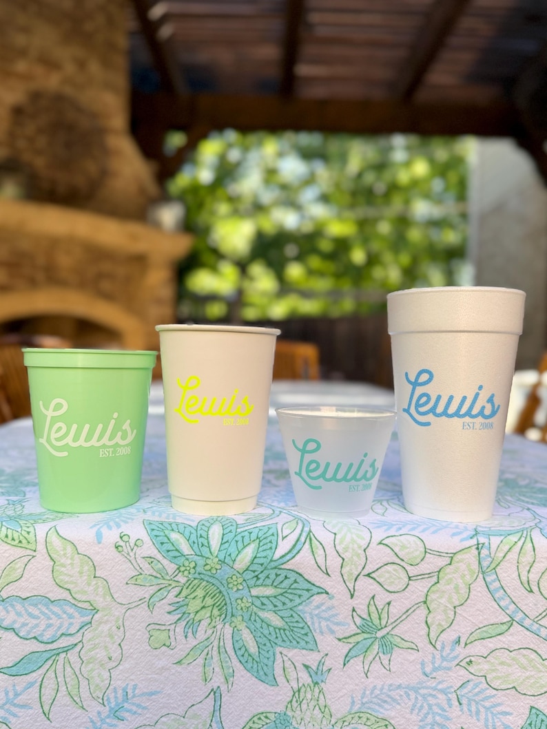 Personalized Script Name Stadium Cups - Custom Party Favors - Etsy