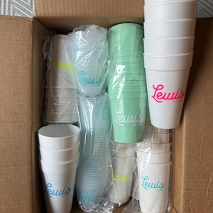 Personalized Script Name Stadium Cups - Custom Party Favors - Etsy