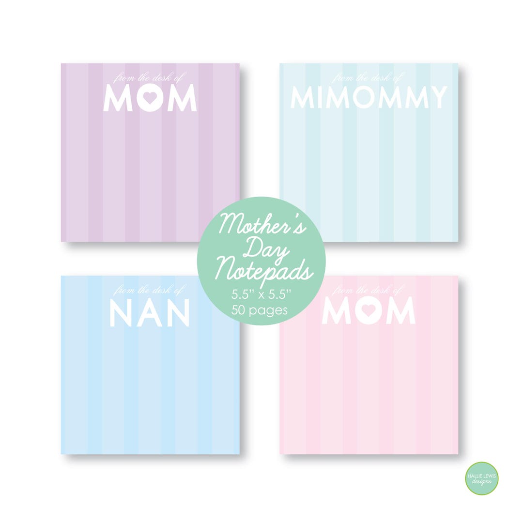Mother's Day Notepads - Madre - Mom - Grandmother Grandma Notepad Gift ...