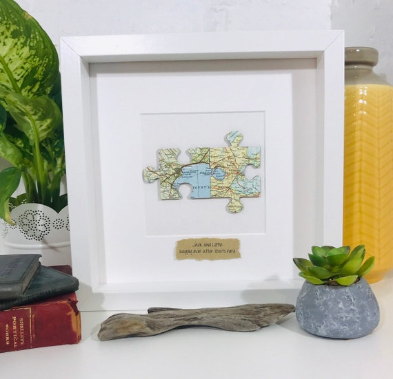 A Perfect Fit. Jigsaw Map Picture Custom Personalised Bespoke | Etsy