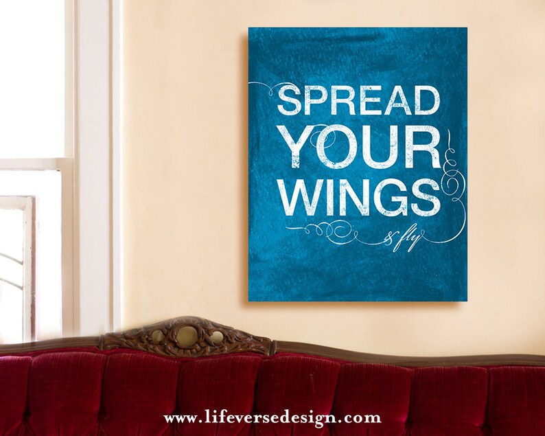 Inspirational Quote Subway Art CUSTOM COLOR Spread Your - Etsy