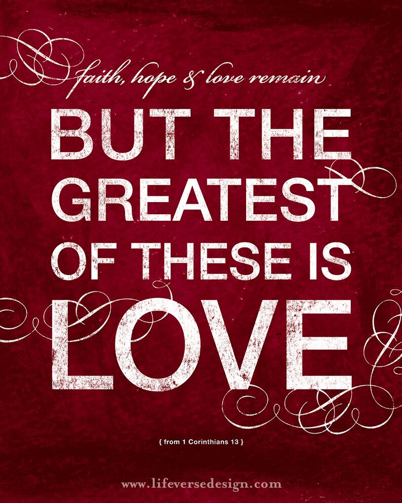 1 Corinthians 13 Love Art Bible Verse Art Scripture - Etsy