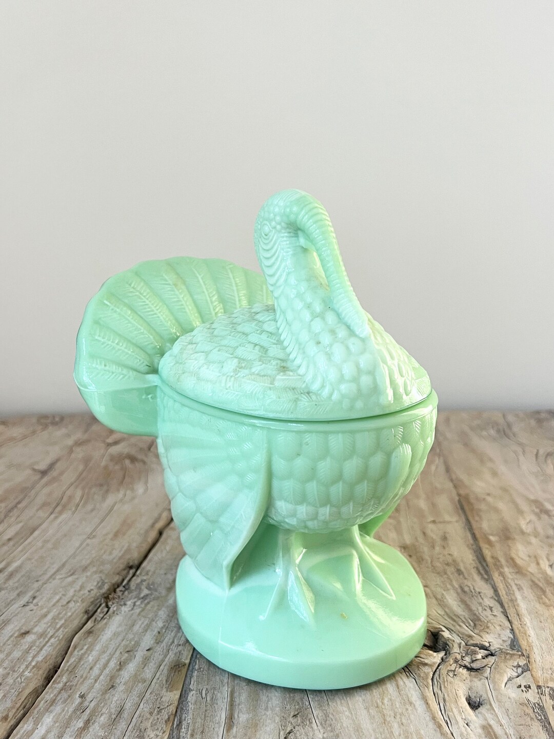 Vintage 1990's L.E. Smith for Martha Stewart Jadeite Green Milk Glass ...