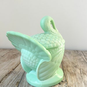Vintage 1990's L.E. Smith for Martha Stewart Jadeite Green Milk Glass ...