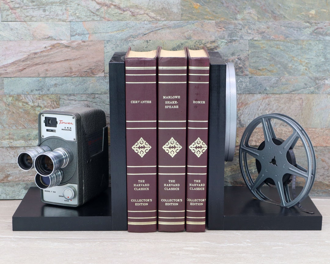 Vintage Camera Bookends - DVD Holder - Tower Model T-185 Triple Turret ...