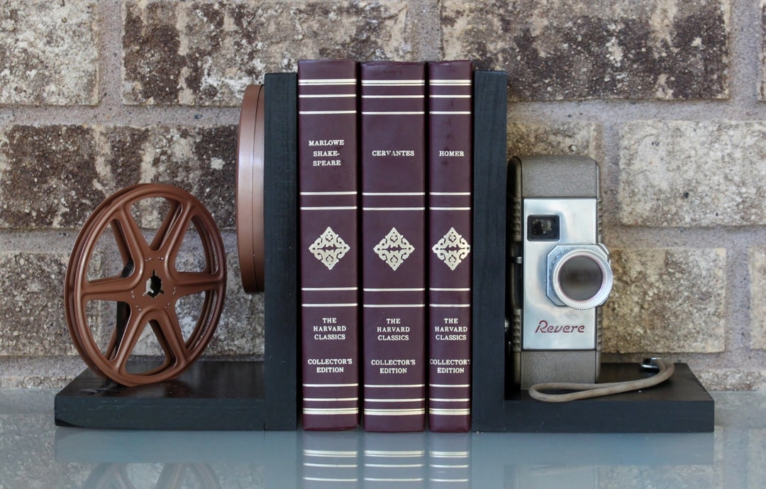 Vintage Movie Camera Bookends: Revere 8 Model 50, Movie Theater Decor ...