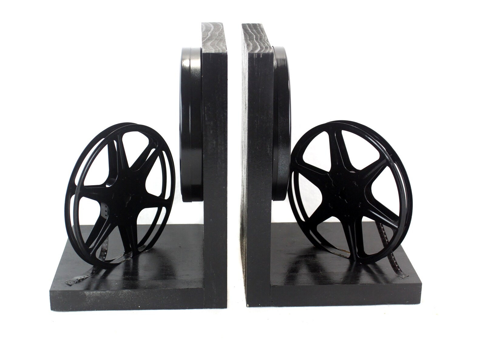 Vintage 8mm Film Reel Bookends DVD Holder Movie Room Home | Etsy