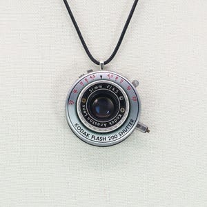 Vintage Kodak Pony Camera Lens Pendant Necklace - Eco-friendly Upcycled ...